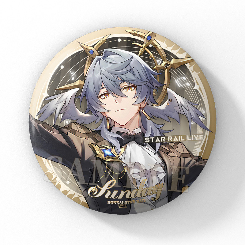 Honkai Star Rail 2025 Concert big standee 75mm Double glitter Badge ...