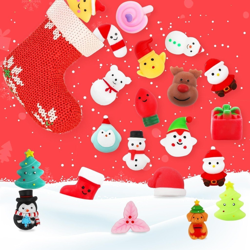 10pcs Christmas Squishy Toys, 10PCS Christmas Mochi Squishies Bulk Toy ...