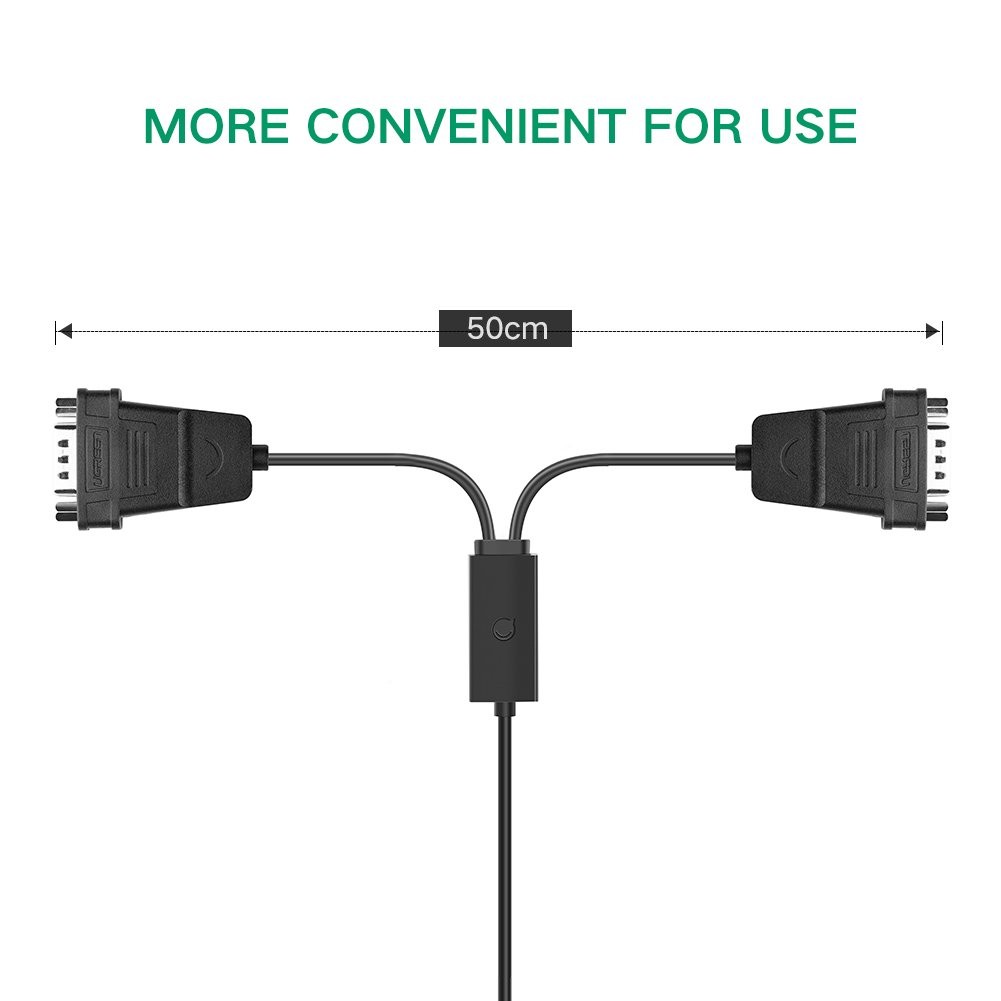 UGREEN USB 2.0 to Dual Serial RS232 DB9 9 Pin Adapter Cable Serial POS ...