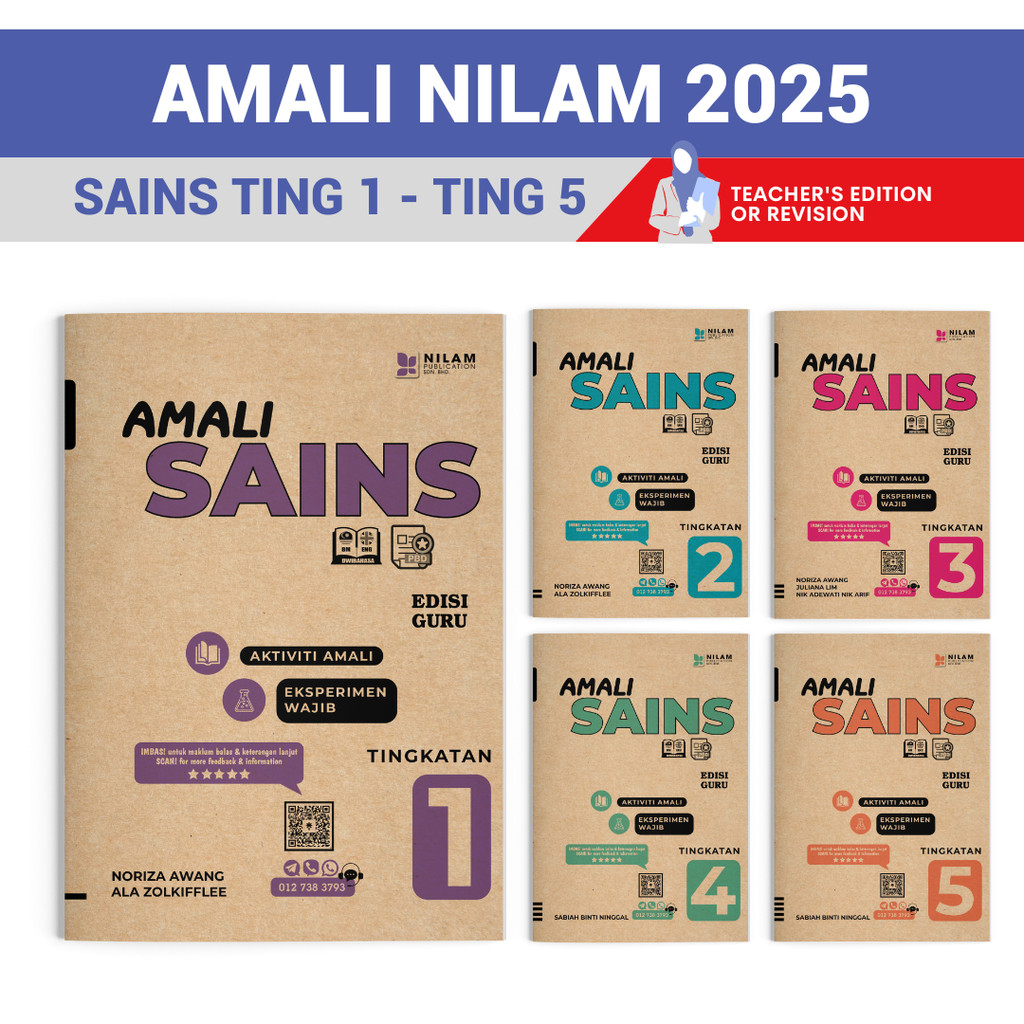 NILAM *EDISI GURU* Amali Sains Tingkatan 1 2 3 4 5 (2025) Dwibahasa ...