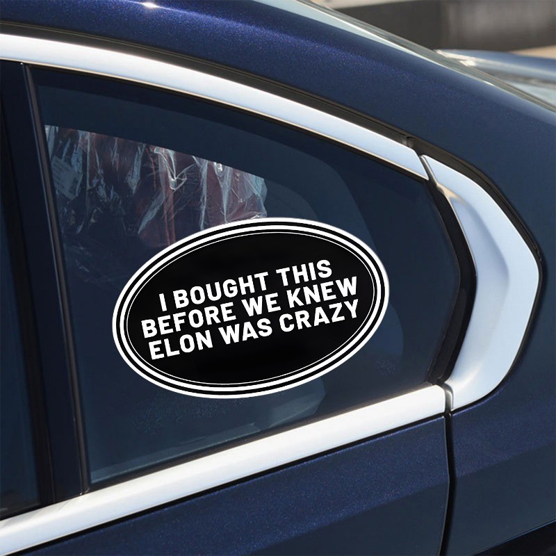 Universal Personalized Design Sticker - Auto Bumper Trunk Decal - Elon ...