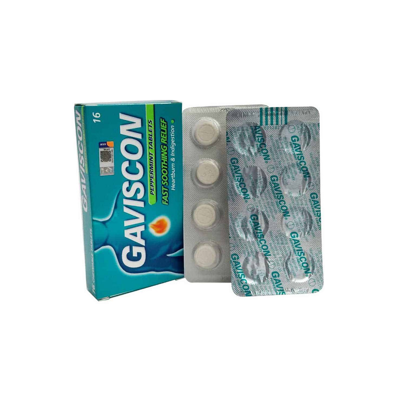 Gaviscon Double Action Tablets / Gaviscon Peppermint Tablets 16's ...