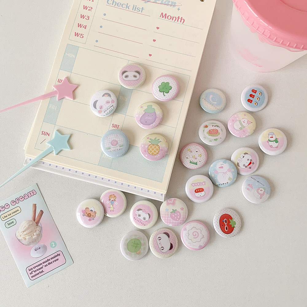 Cartoon girl mini 25mm small bar chirp student handbook DIY decoration ...