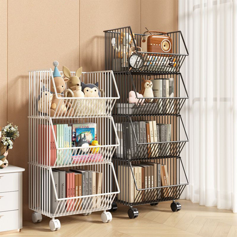 Mobile bookshelf//// Movable Wheeled Bookshelf Book Storage Cabinet ...