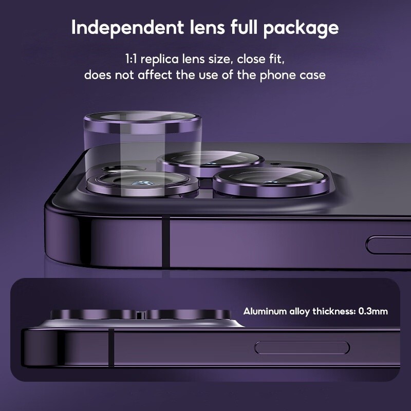 New Titanium Color iPhone Camera Lens Protector For iPhone 11 12 13 14 ...