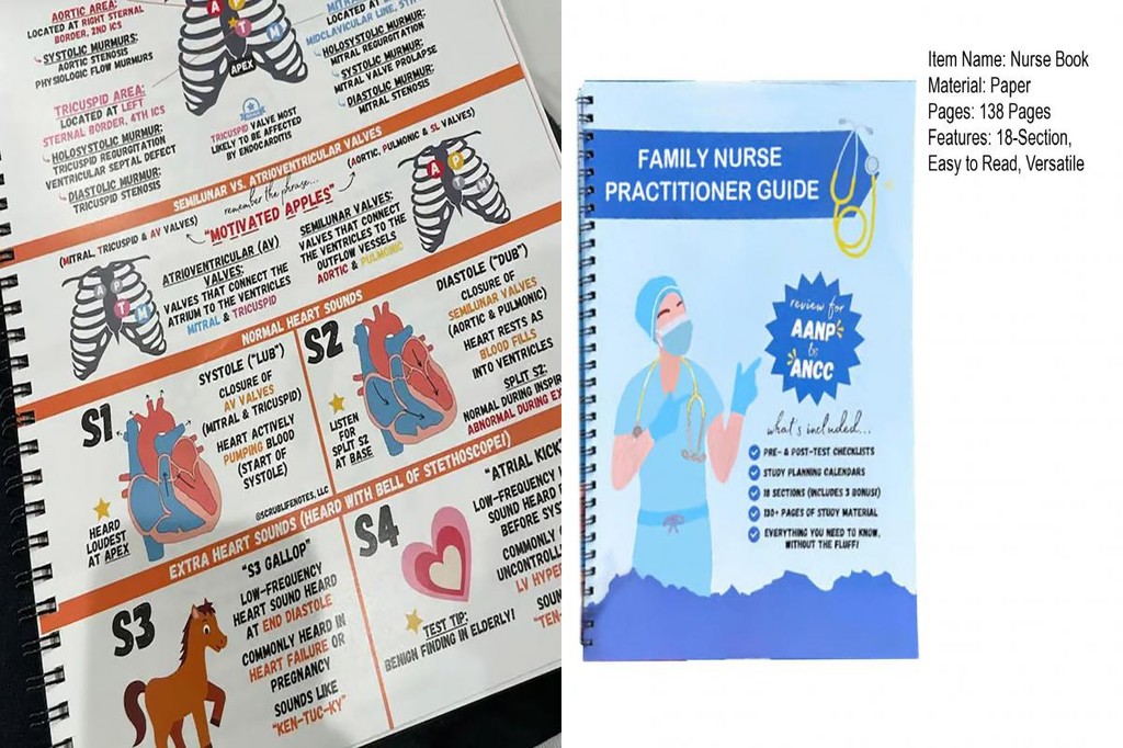 Bestus| Visual Educational Nursing Book Nurse Practitioner Gift ...