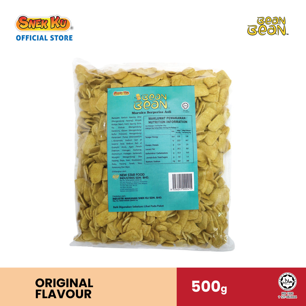 Snek Ku Bean Bean Original Flavoured Snacks (500g) | Shopee Malaysia