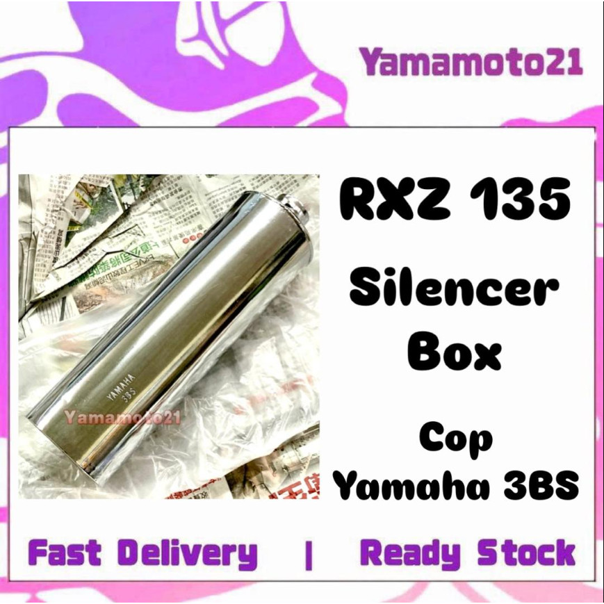 ( Cop Yamaha 3BS ) RXZ135 RXZ 135 Mili Silencer Box Standard Muffler ...