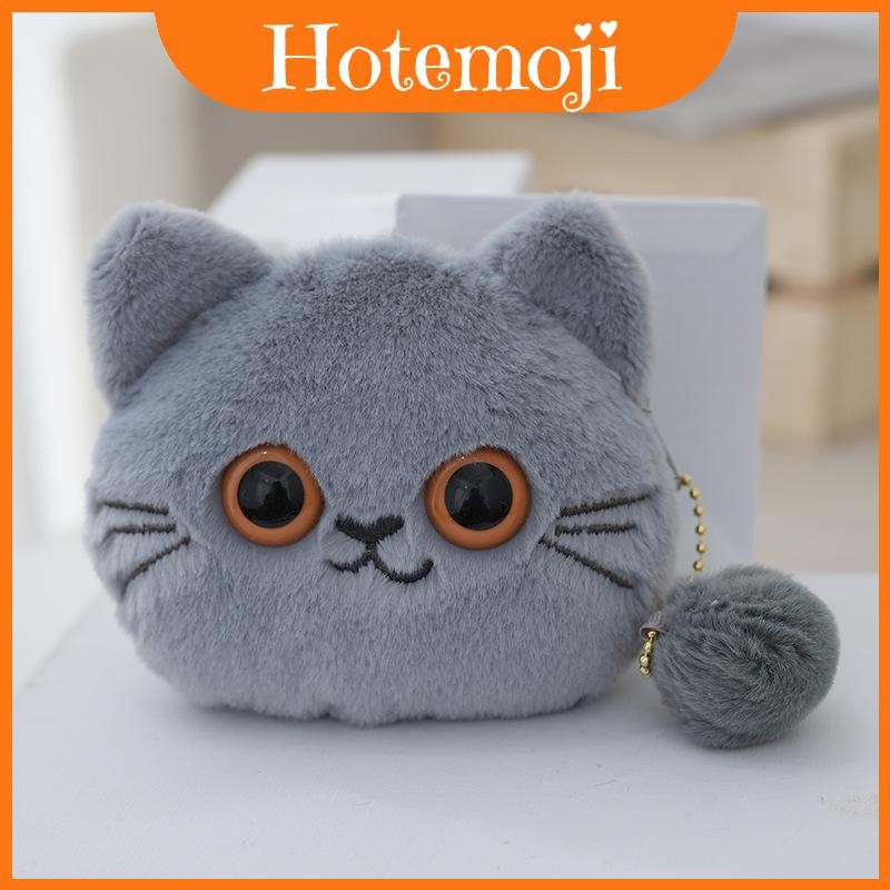 Coin Fluffy Cat Purse Cute Plush Wallet For Kids And Students Case Soft ...