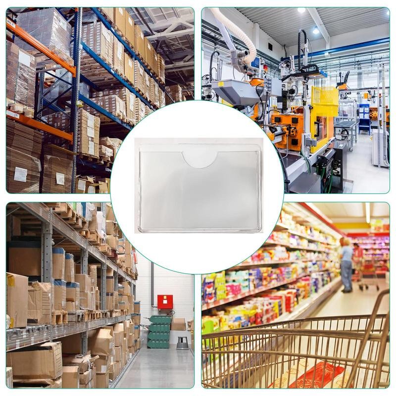 10 * 8CM Self-adhesive Transparent Label Storage Pocket - Car ...