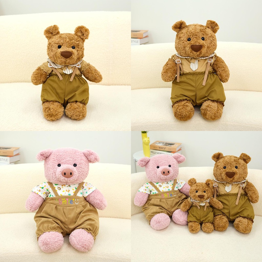 New Adorable Cute Pig Plush Teddy Bear Doll For Birthday Gift Pillow ...