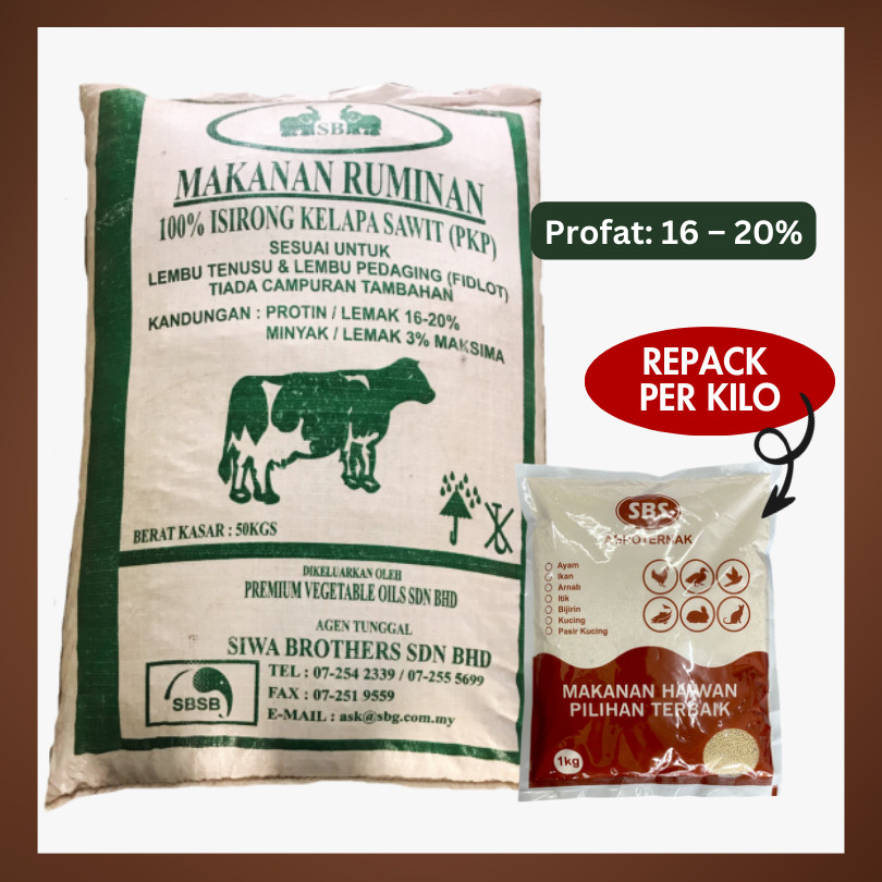 [1KG] [REPACK] PKP JOHOR | MAKANAN RUMINAN | DEDAK LEMBU | SIWA ...