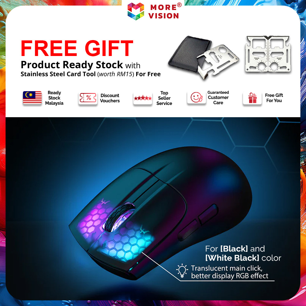 Attack Shark X5 Wireless Gaming Mouse PAW3212 Tri-Mode Bluetooth USB ...