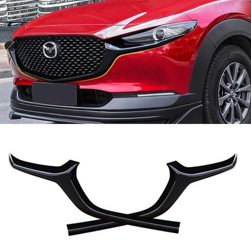 For Car Grille Trim Strip Mazda CX-30 CX30 FRONT Bumper Full Star RACING Grills Cover Trim Body ...