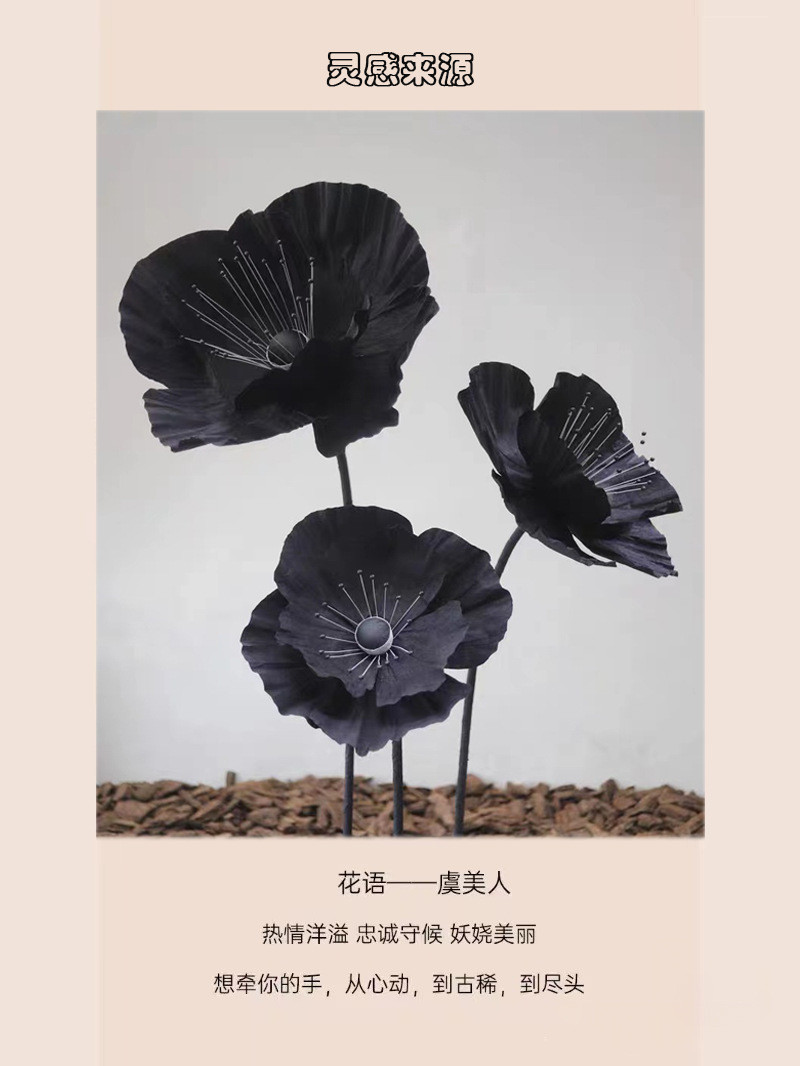 Trendy 2025 Black One Piece Swimsuit for Young Ladies Features Poppy Motif Conservative Style ...