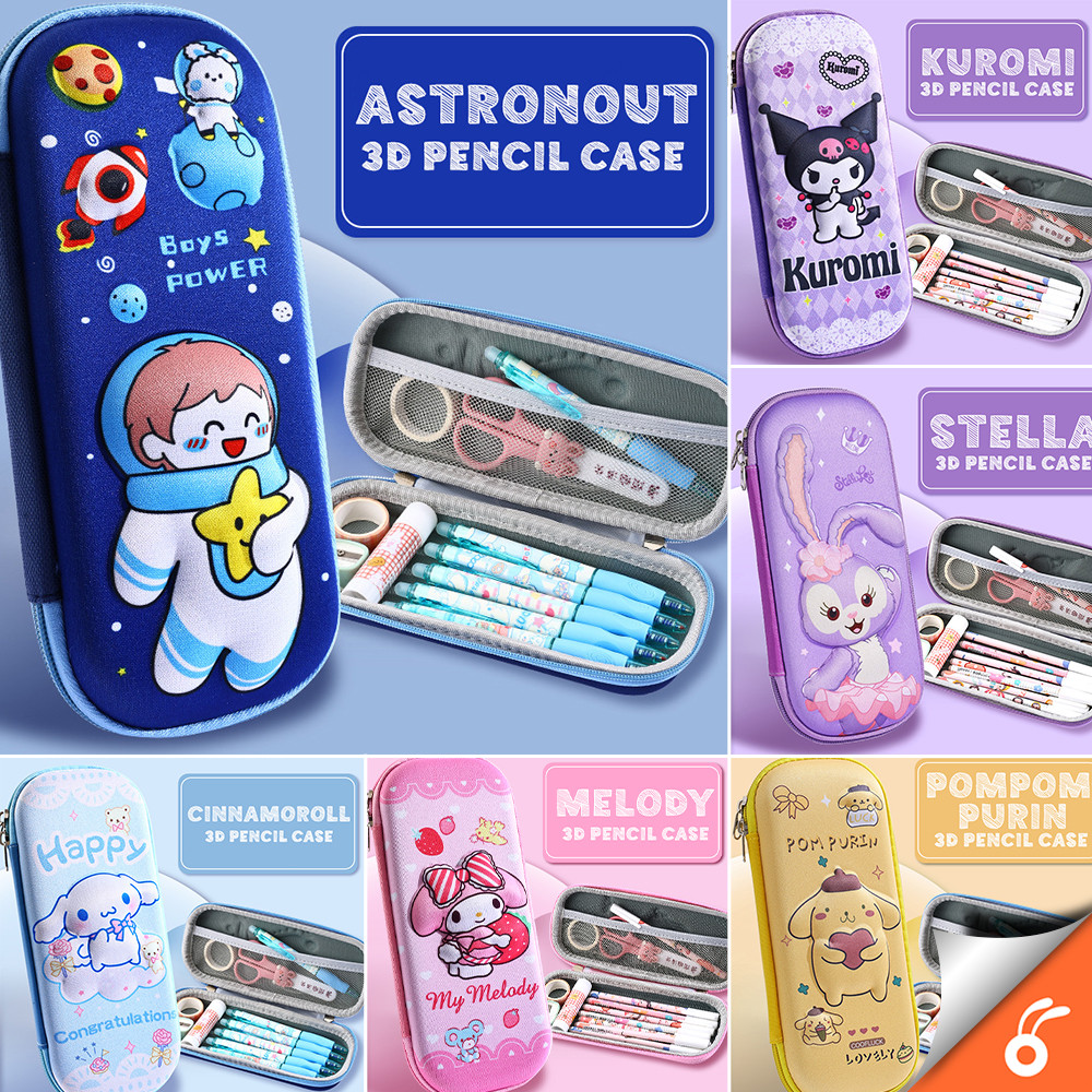 6217 PENCIL BOX 3D EVA Cartoons Pencil Case Primary School Kids ...