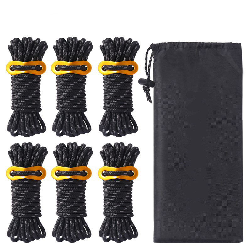 Tent rope 4mm*4m outdoor camping tent pull rope reflective windproof ...