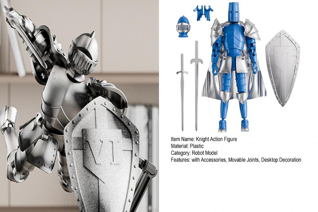 Vip Articulated Robot Figure Medieval Knight Figure Poseable Knight ...