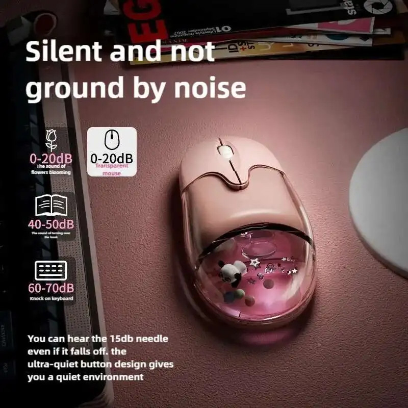 USB Receiver + Bluetooth Dual Mode Wireless Aquarium Mouse With ...