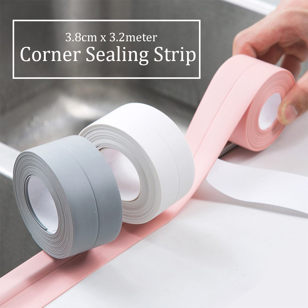 Wall Corner Sealing Strip Waterproof Wall Tape Sticker Bathroom Toilet ...
