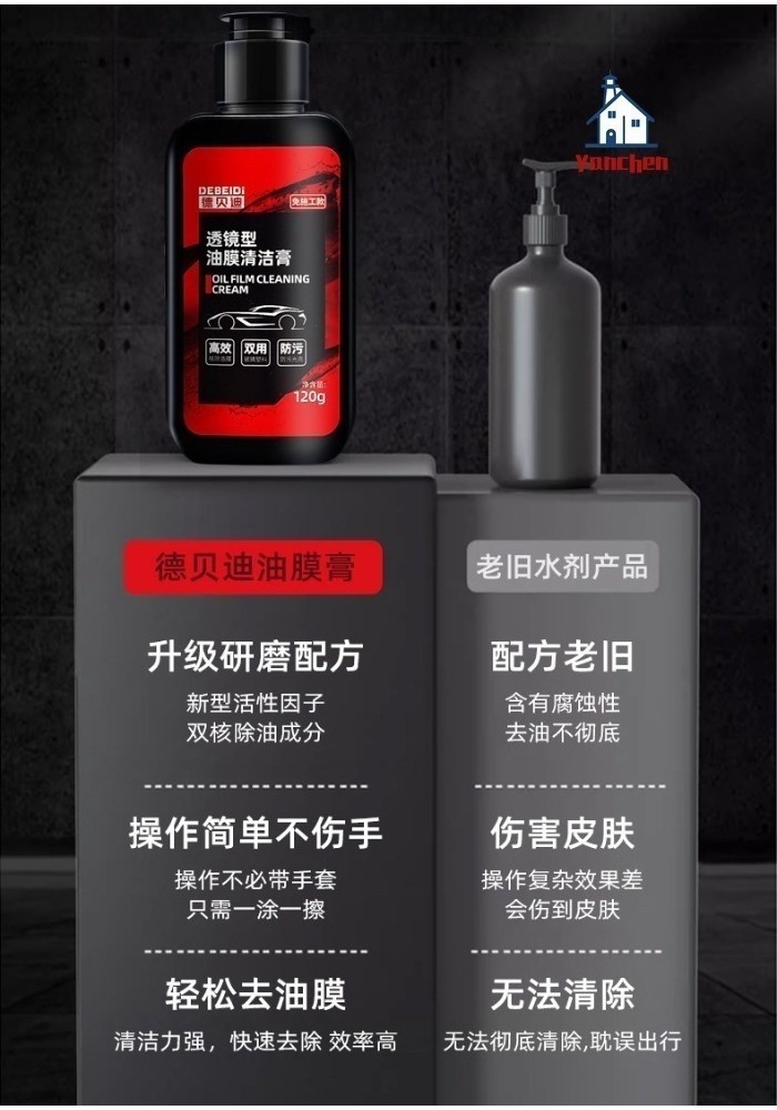[DEBEIDI] High-Efficiency Car Glass Oil Film Cleaning Cream/Car Glass ...