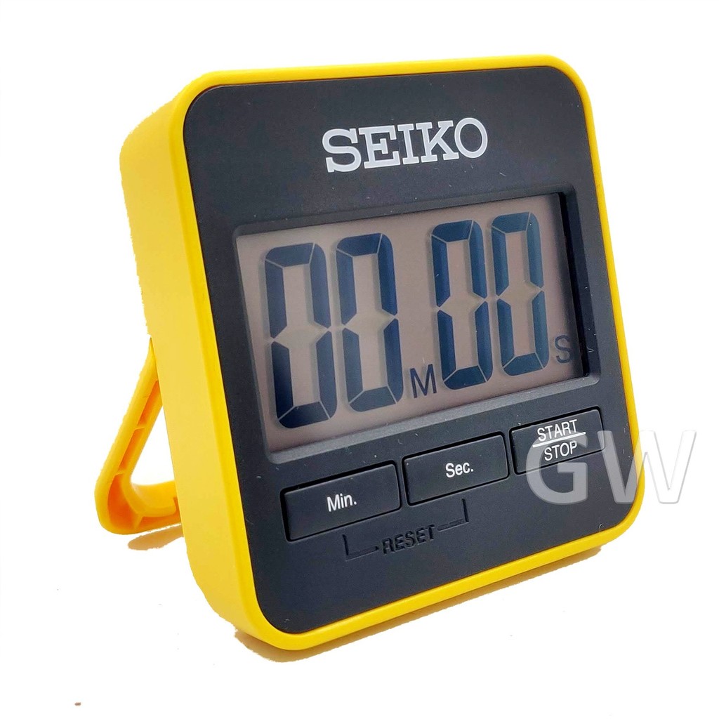100% ORIGINAL SEIKO Digital Small Yellow Timer Stopwatch QHY001Y [Jam ...