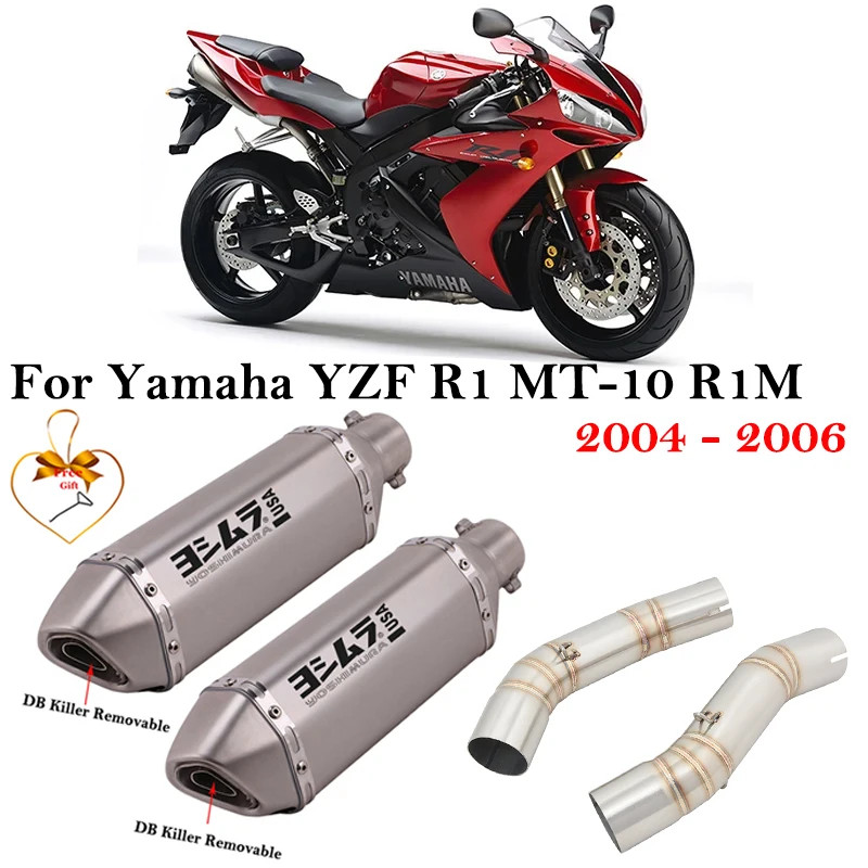 For Yamaha YZF R1 MT-10 R1M 2004 2005 2006 Motorcycle Exhaust Escape ...