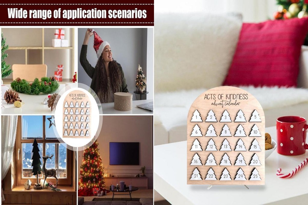 YA Good Deeds Advent Calendar Holiday Decor Advent Calendar Wooden ...