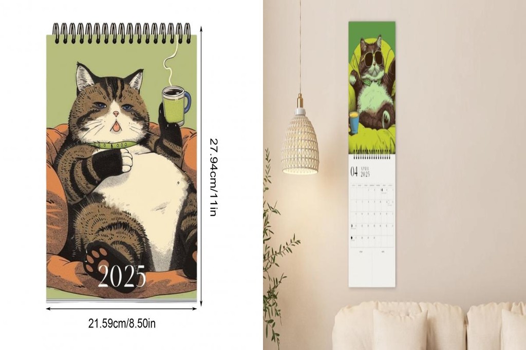 wanpanyu Cute Kitten Theme Calendar 2025 Easy-to-read Date Designs 2025 ...