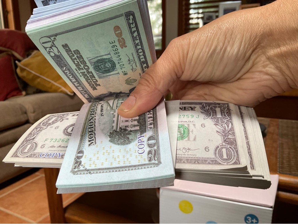 210 Pcs Copy Money Replica 6.1inch Fake USD $ Money,Education Learning ...
