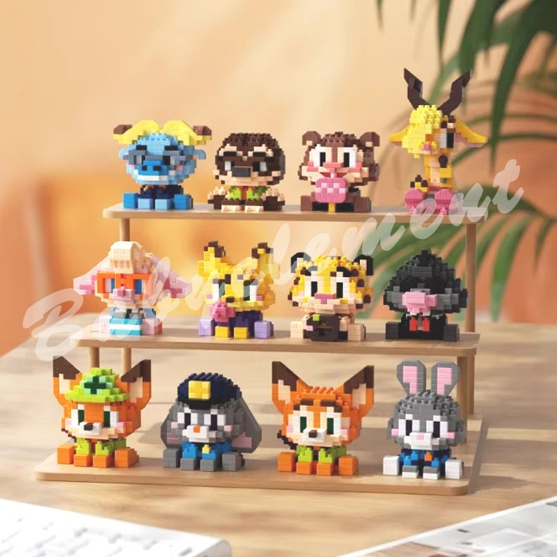 Zootopia Micro Building Blocks Nick Judy Chief Bogo Flash Assembly ...