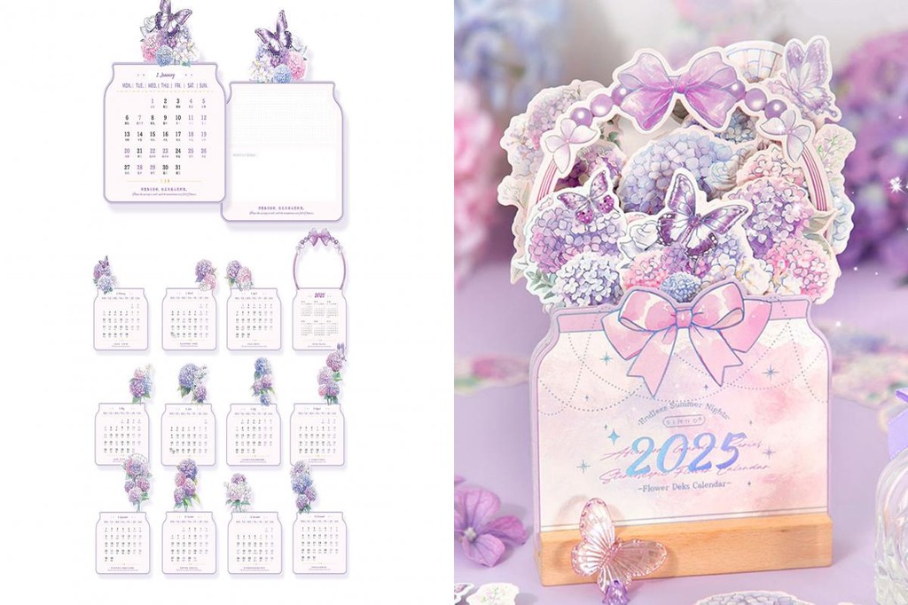 someryer| Portable Desktop Calendar 2025 2025 Desk Calendar Detachable ...