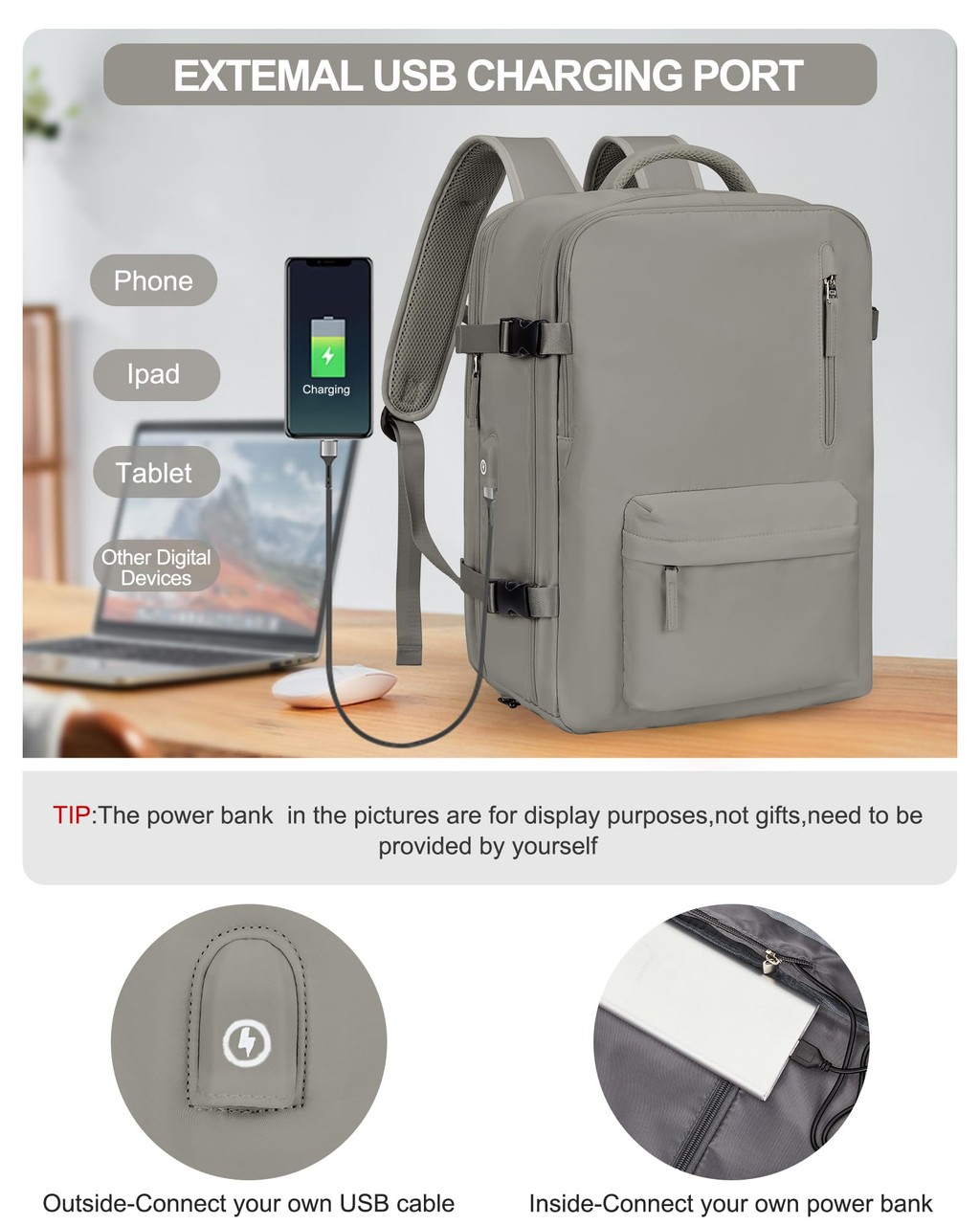 Travel Backpack 17 Inch Backpack Large Capacity Multi-function Travel ...