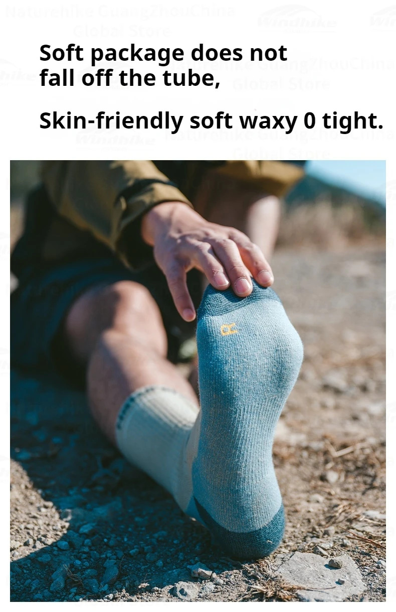 Naturehike Merino Wool Socks Winter Hiking Warm Lightweight Shock ...