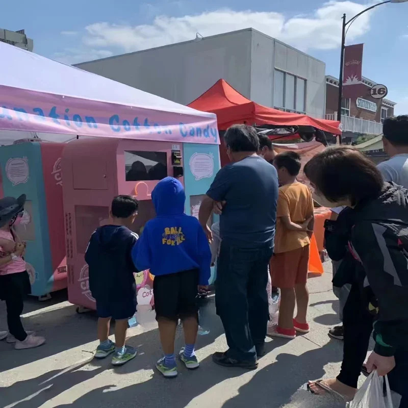 Robot Equipment Automatic Sweet Sugar Vending Machine Automatic Cotton ...