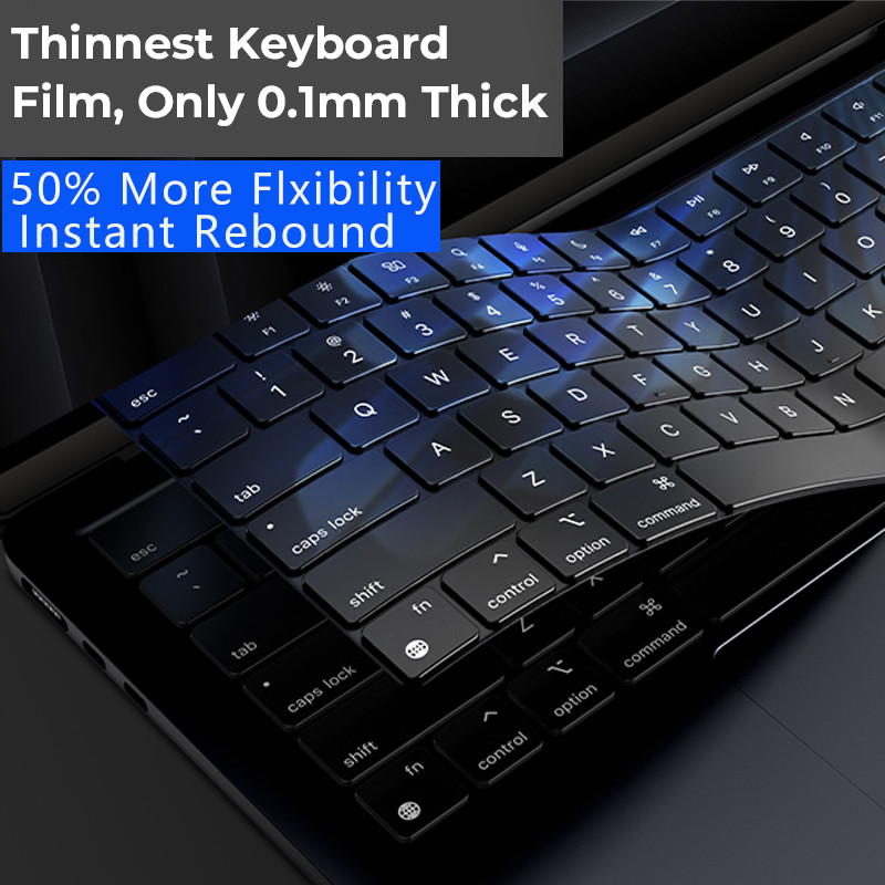 Full Black Ultra Thin Liquid Silicone Premium Soft Keyboard cover For ...