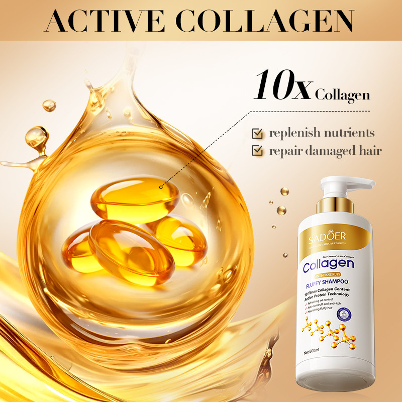 ROREC SADOER Collagen Anti-Dandruff Fluffy Shampoo Refreshing Oil ...