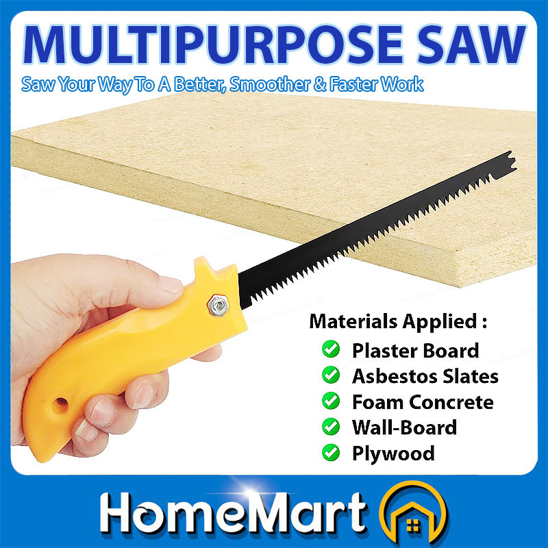 2 In 1 Utility Heavy Duty Wall Board Saw Cutting Plaster Ceiling ...