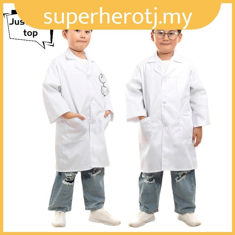 Kids Doctor Coat White Lab Coat For Roleplay Science Experiments ...
