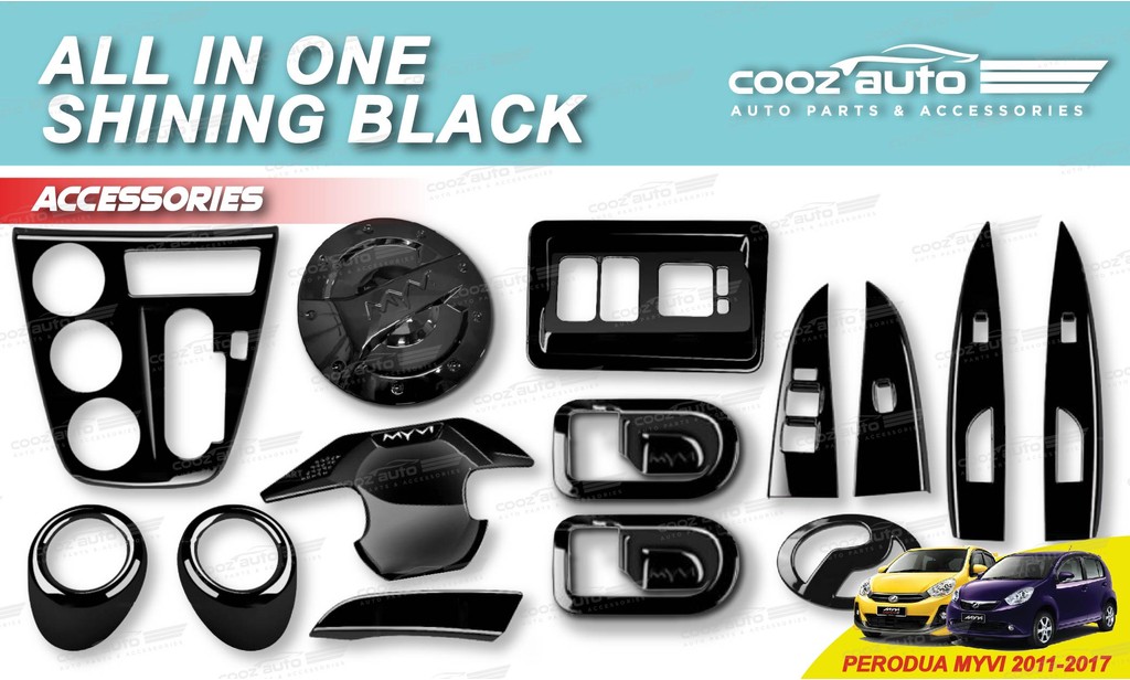 Perodua Myvi Lagi Best ICON 2011 - 2017 Car Shining Black Handle Fuel ...