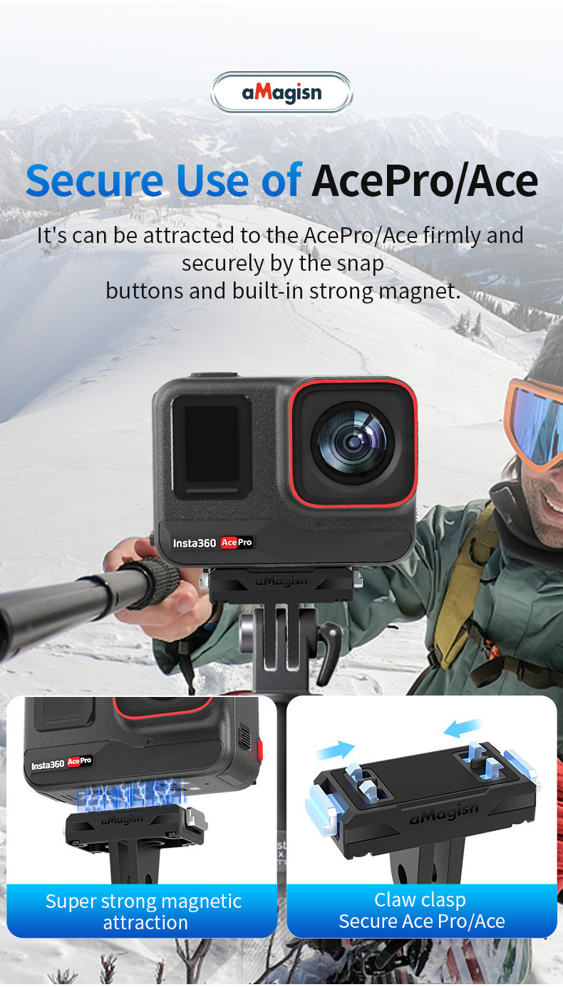 Magnetic Quick Release Mount For Insta360 Ace Pro 2 /Ace Pro / Ace ...
