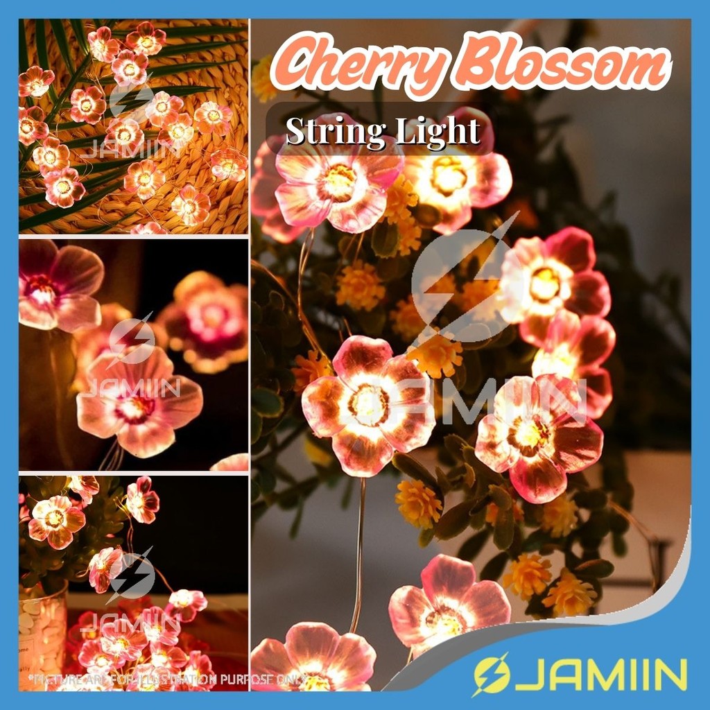 CHERRY BLOSSOM Fairy String Light 20 LED Light Chinese CNY Deco Wedding ...