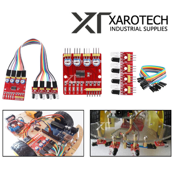 4-Channel Infrared IR Line Track Follower Sensor Module Obstacle ...