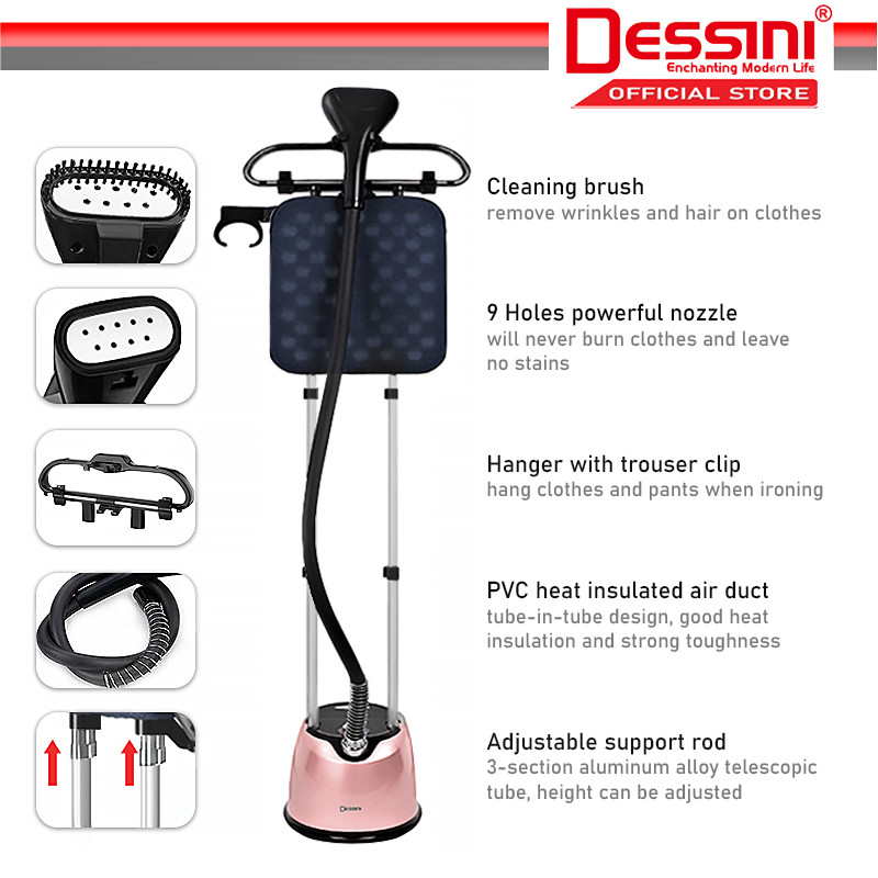 DESSINI ITALY 3500W Electric Ceramic Soleplate Garment Steam Iron ...