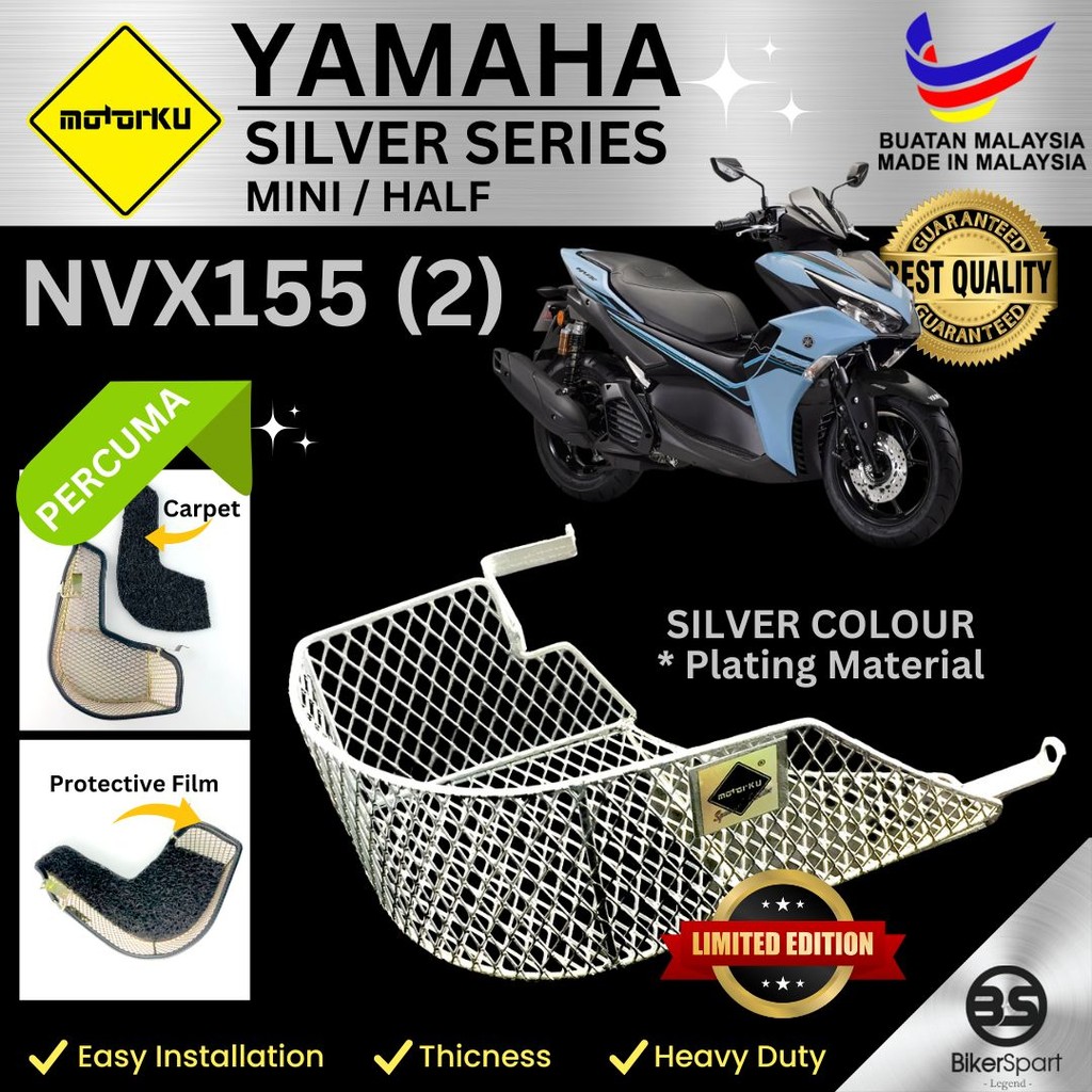 Motorku Mini YAMAHA NVX155 V2 Silver Colour Plating Basket Mini Bakul ...