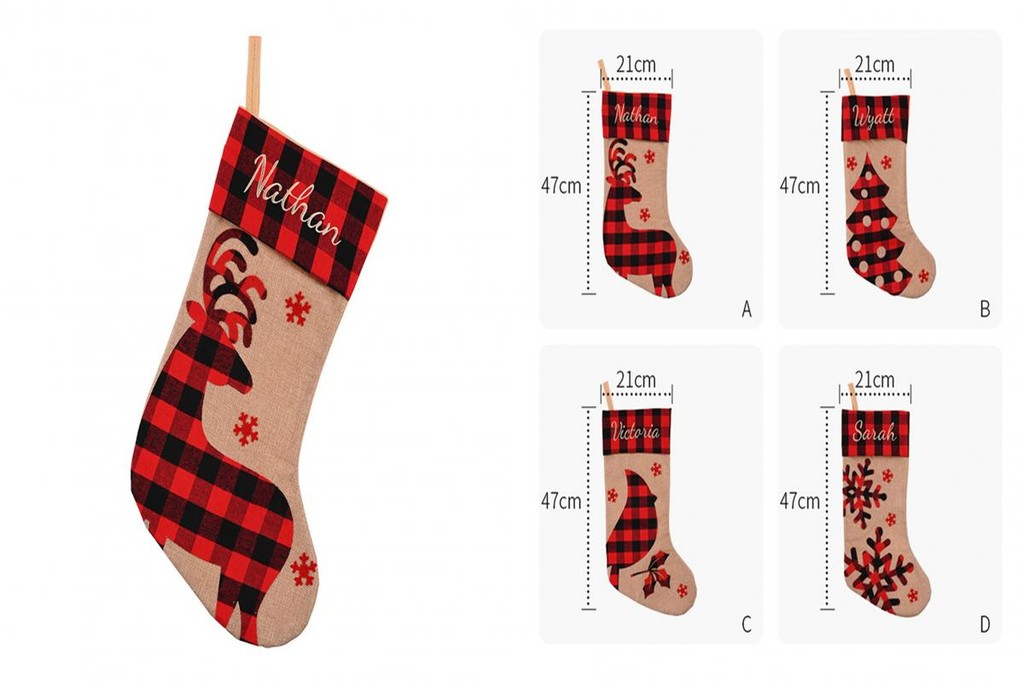 Festive Stocking Stuffers Christmas Stockings Festive Buffalo Plaid ...