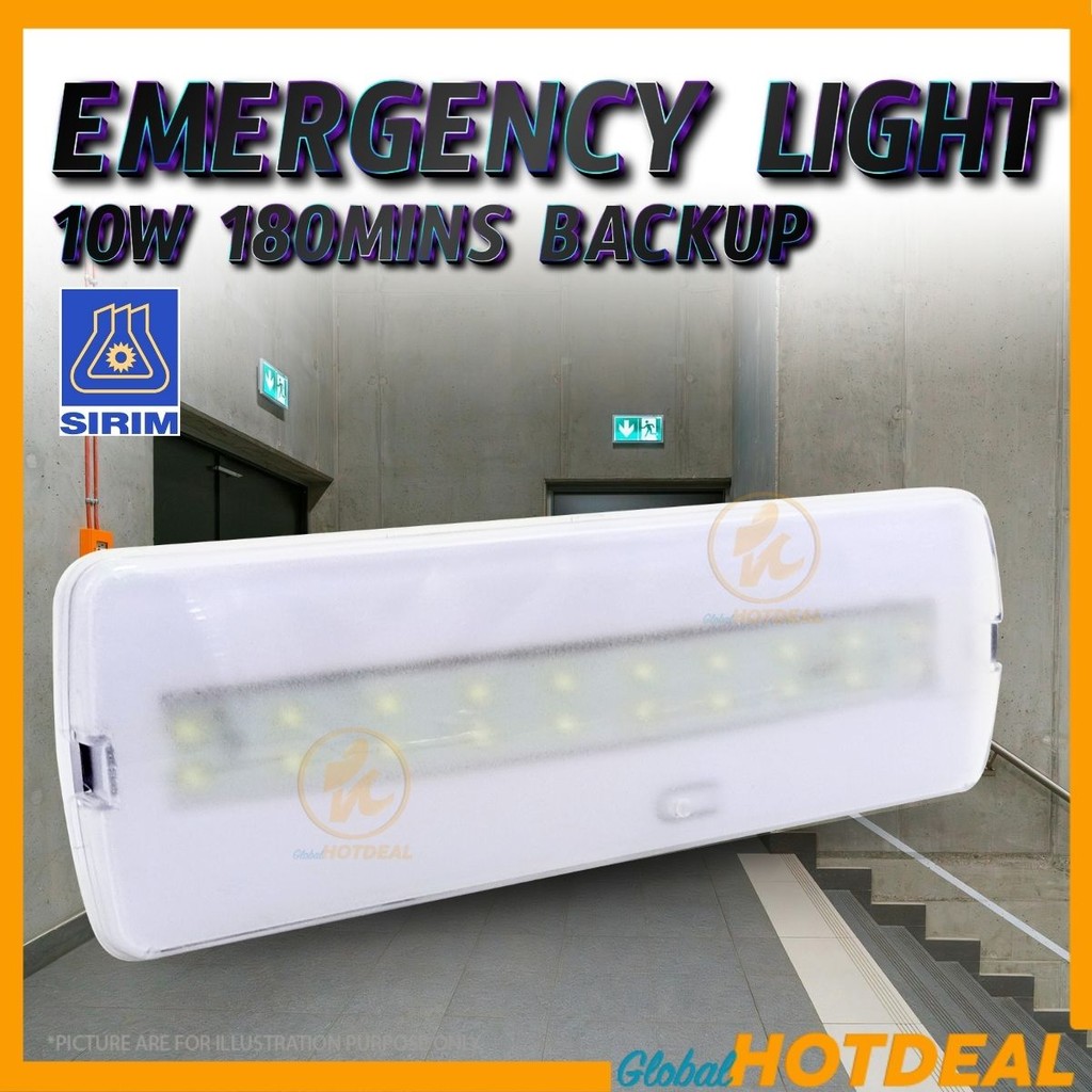 PCO 10W Bulkhead Emergency Lighting LED Emergency Light Backup Battery ...