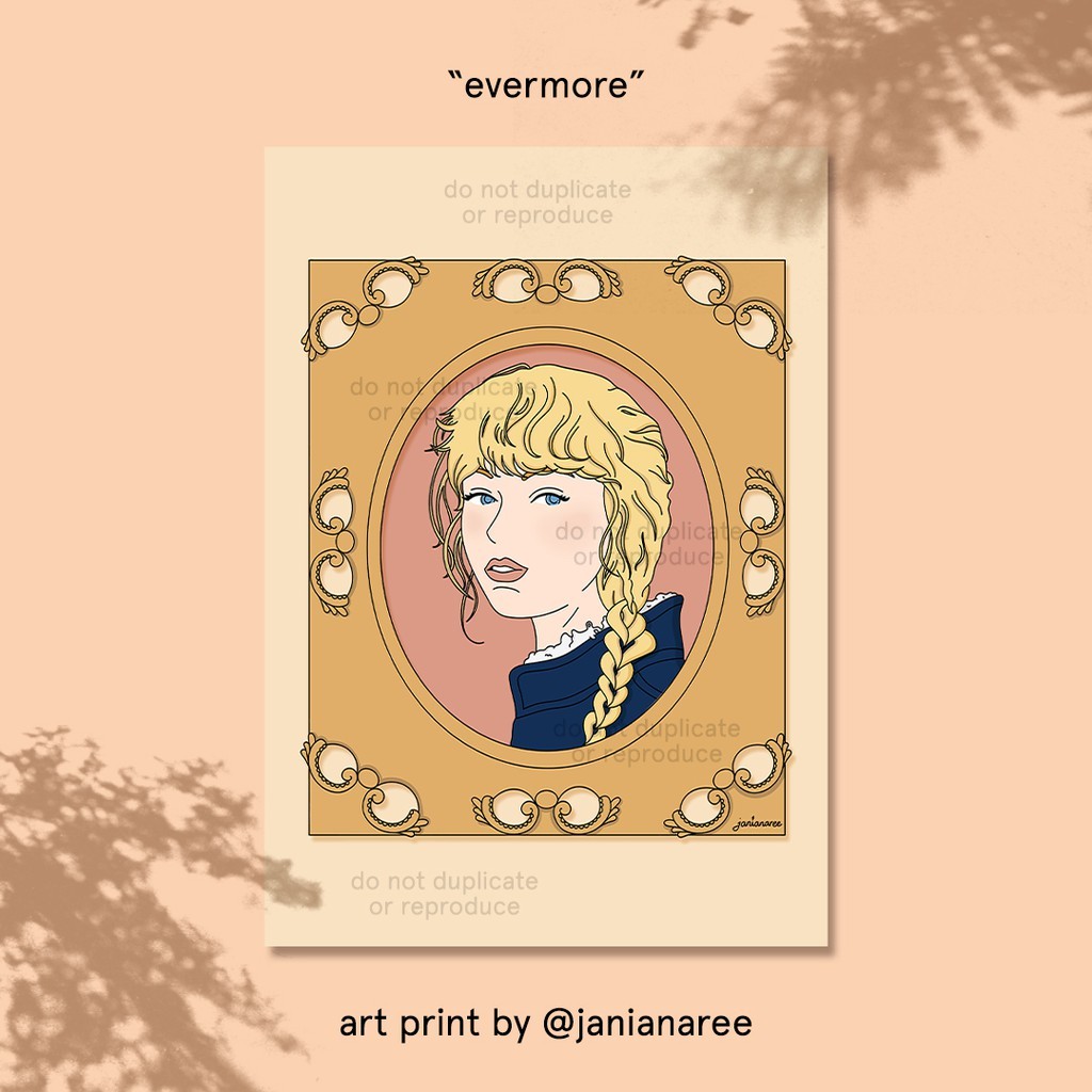 in stock Evermore Taylor Swift Portrait Art Print (Tags: deco bujo ...