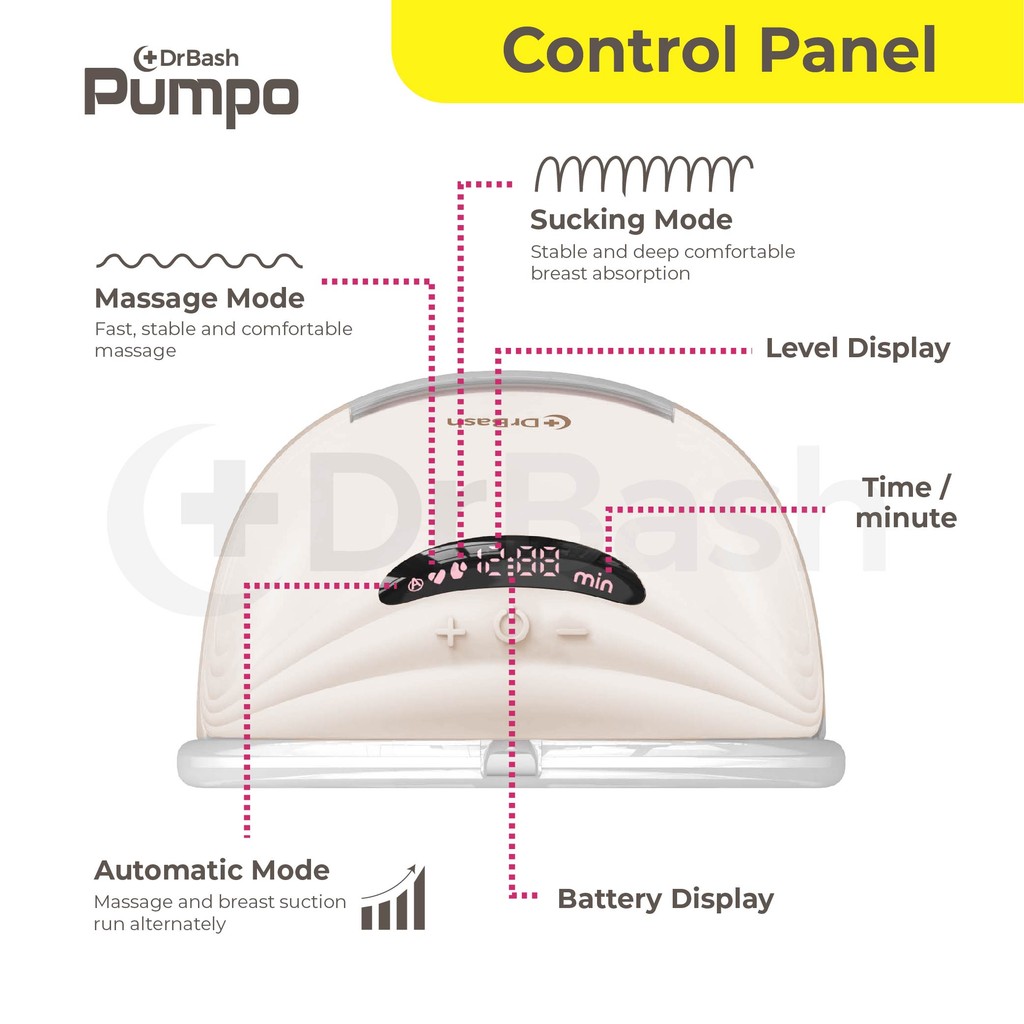Wearable Electric Breast Pump Handsfree Milk Breastpump Pam Susu Baby ...