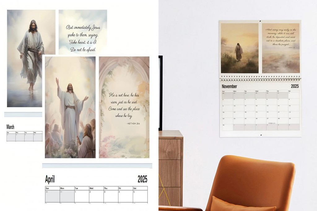 bangla| Large Grid Design Calendar for Daily Notes Elegant Design Jesus ...